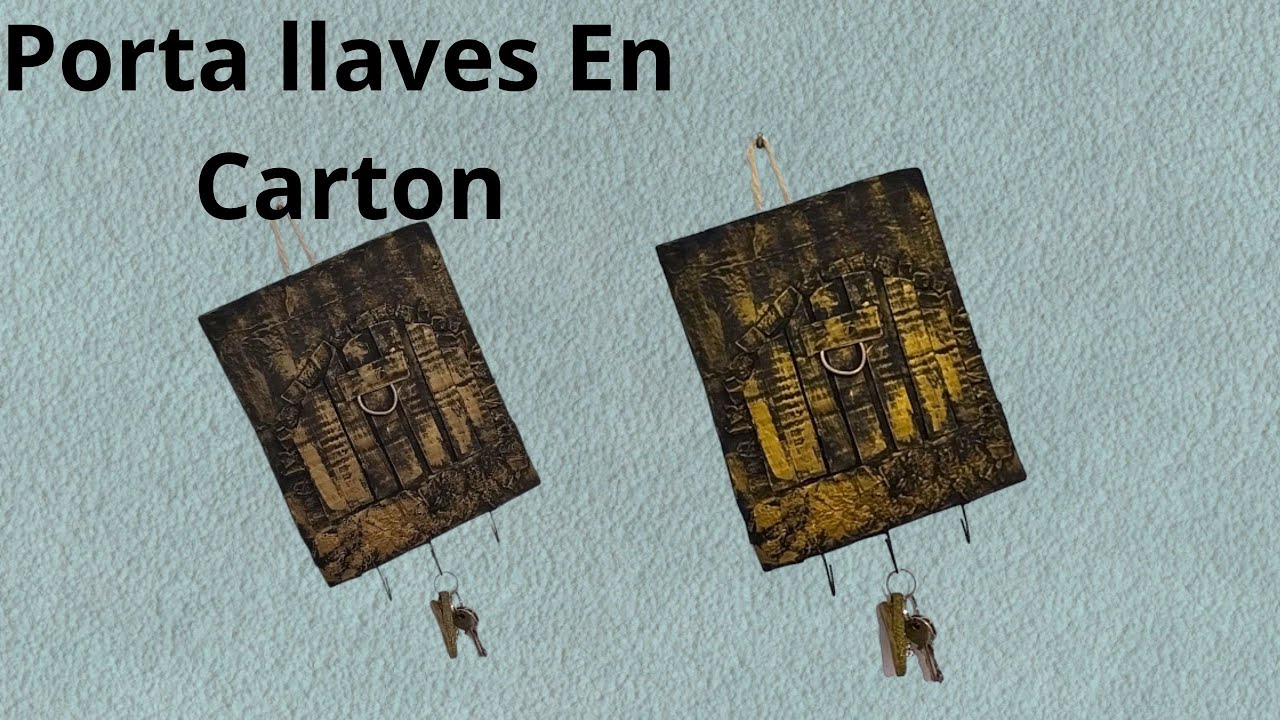 Porta llaves Con Cartón Reciclado - Cardboard key holder - YouTube