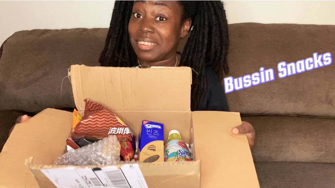 Trying TikTok Famous Bussin Snacks Mystery Box - YouTube