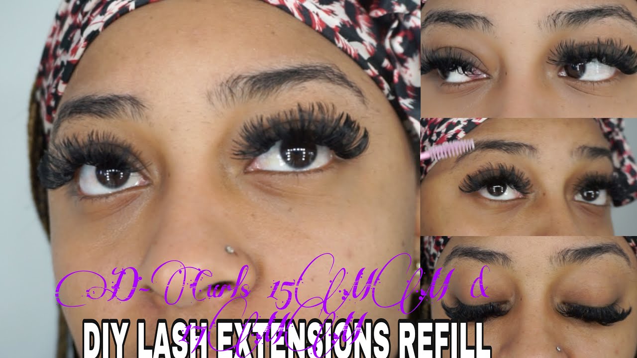 AT HOME DIY LASH EXTENSION REFILL | LENGTHS 15MM & 17MM | D CURLS ...