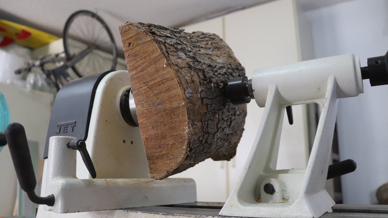 Wood Turning a Log: One Tool Challenge - YouTube