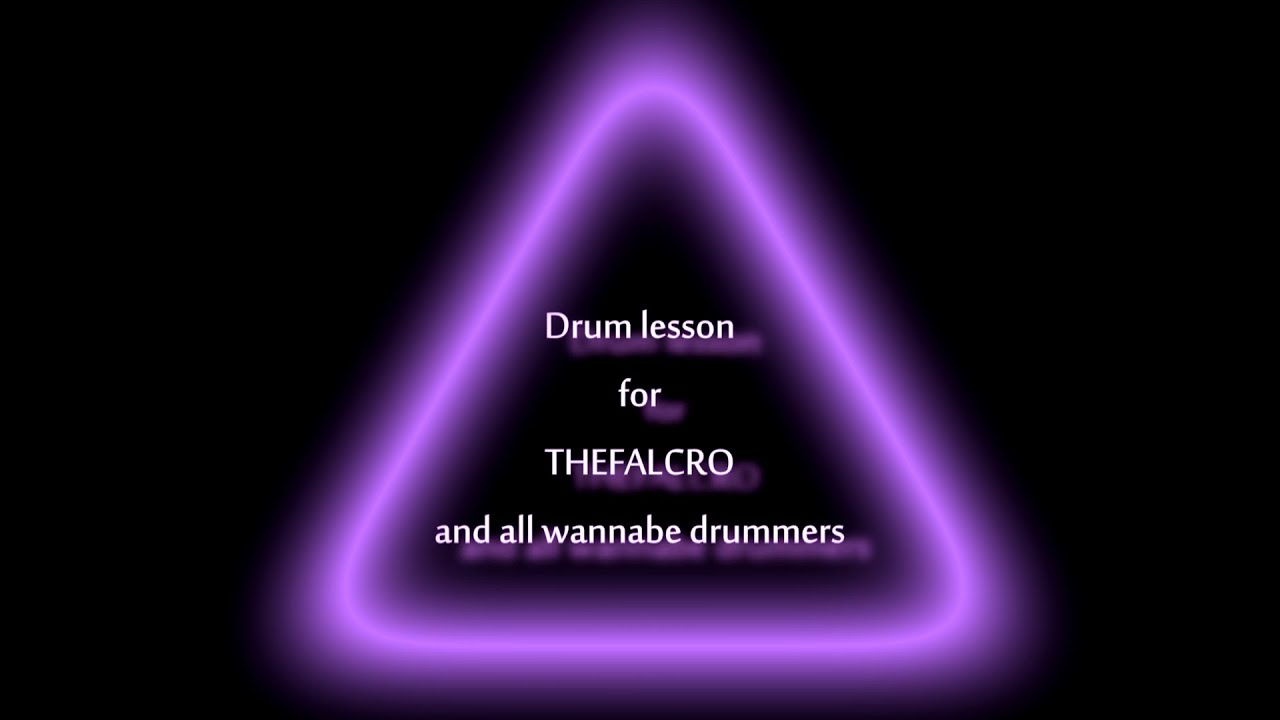 Drum lesson 1 for THE FALCRO and anybody who wants to learn - YouTube