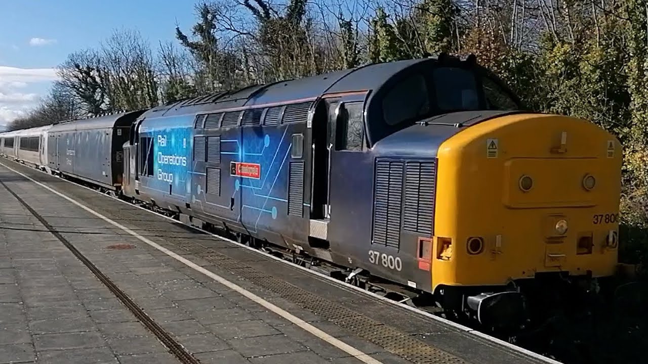 12/02/24 - Class 37 - 37800 T&T 37510 - Holyhead Car M.D. to Barton ...