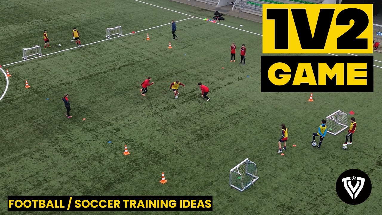 Fun 1v2 Game With 4 Gates & 4 Mini Goals – Can You Beat the Defenders ...