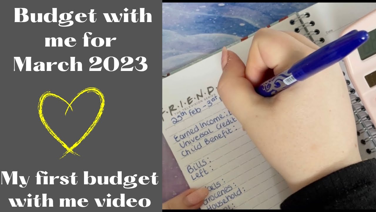 My FIRST budget with me!! Budget for March 2022 | single income ...