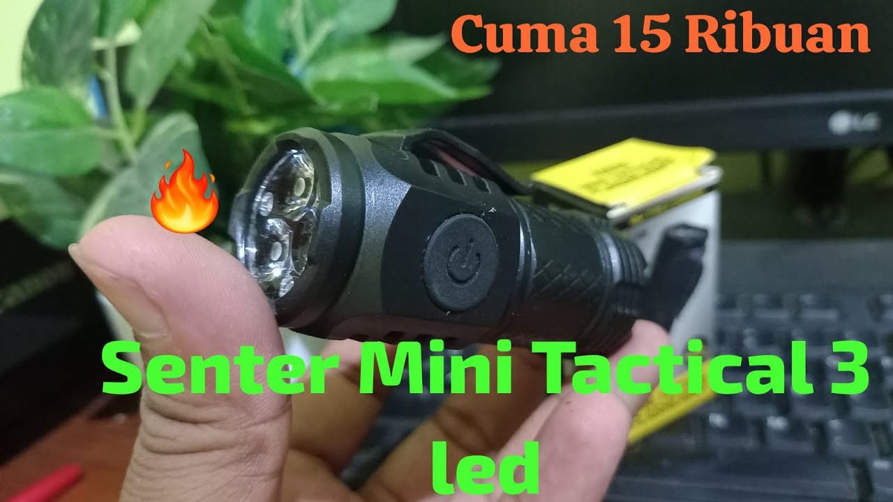 Senter mini Tactical 3 LED murah || senter mini imut 5 mode - YouTube