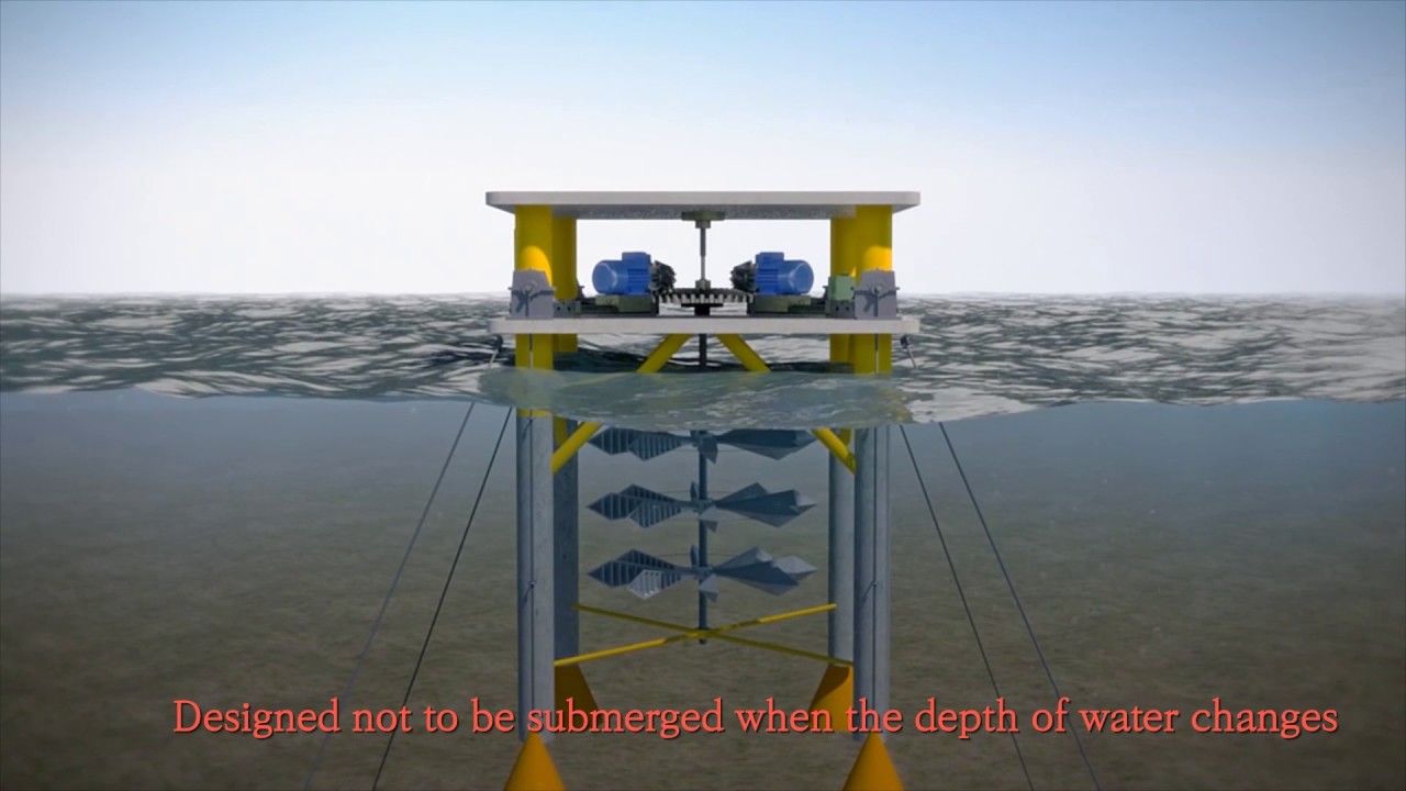 Marine underwater tide generator - YouTube