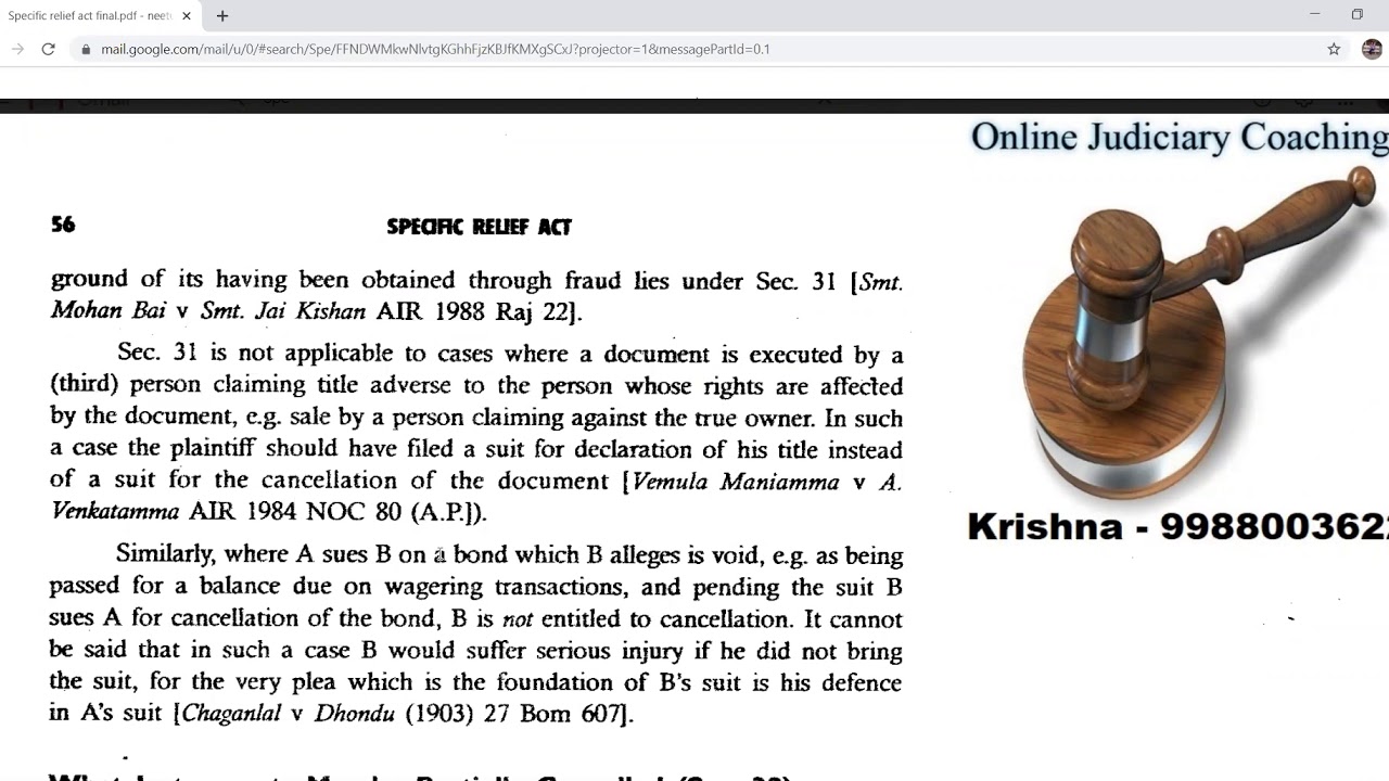 Lecture - 17 on Section- 32 to 33 on SRA, 1963 - YouTube