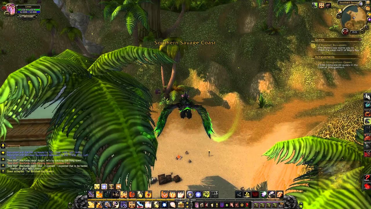 The Bloodsail Buccaneers Quest Playthrough - The Cape of Stranglethorn ...