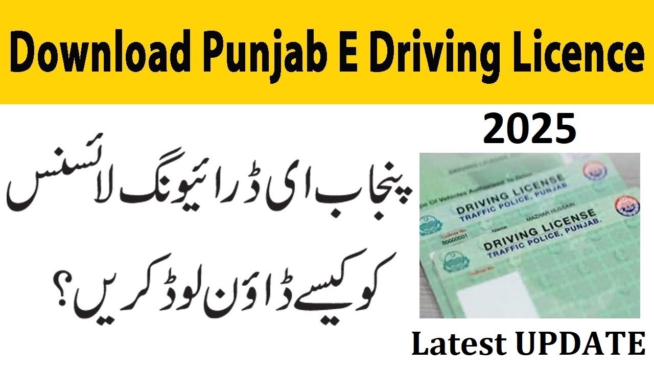 How to Download E Driving License 2025 | Punjab Police Latest Update ...