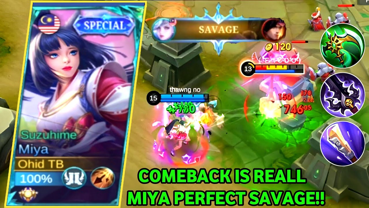 COMEBACK IS REALL !! Old Build Miya Perfect Savage !! Build Top 1 ...