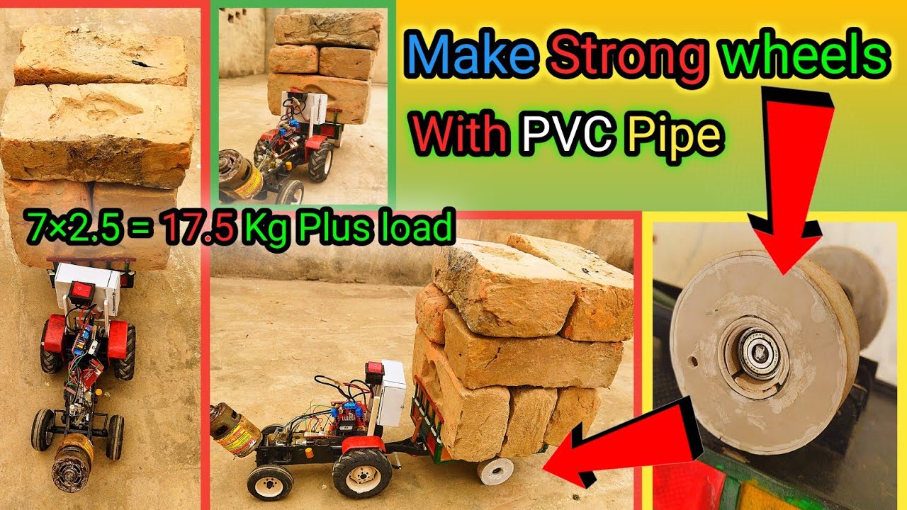 how to make wheels with PVC pipe at home | how to make strong wheels ...
