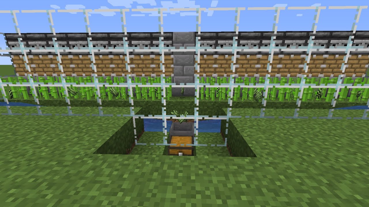 Simple Minecraft Sugarcane Farm Tutorial - 1.15+ - YouTube