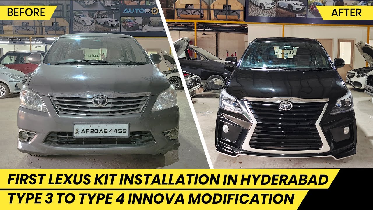 First Lexus Kit Installation in Hyderabad Type 3 to Type 4 Innova ...