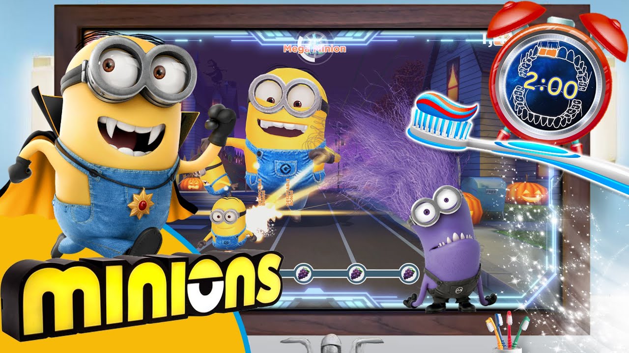 Minions Halloween rush 2 Minute toothbrush timer with Music - YouTube