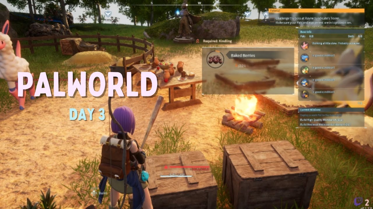 PALWORD | DAY 3 | BUILDING MY BASE - Gameplay Episode 3 ♡ - YouTube