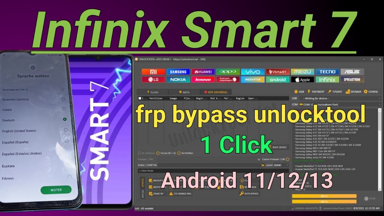 Infinix Smart 7 X6517 FRP Bypass Done unlock tool - YouTube