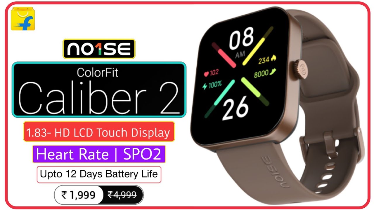 Noise Colorfit Caliber 2 Smartwatch🔥1.83- HD Touch Screen | SPO2 | 12 ...
