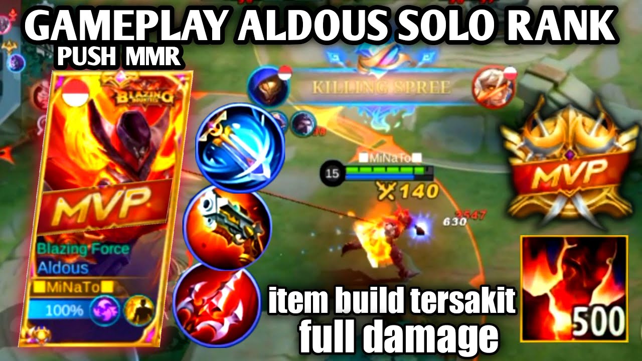 BUILD ALDOUS TERSAKIT FULL DAMAGE🔥TERBARU 2023||TUTORIAL DAN ROTASI ALDOUS OFFLANER-ALDOUS 500 ...