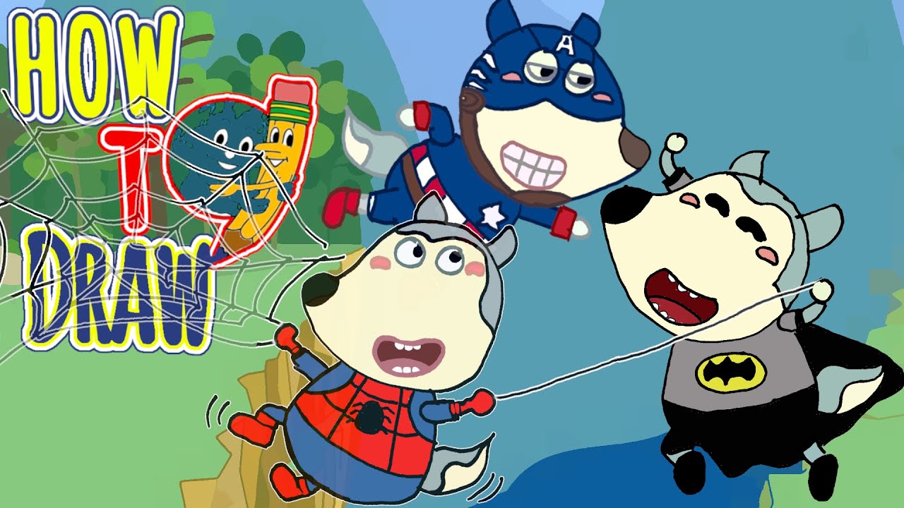 How to Draw Wolfoo Pretend Play Superhero | FREE Coloring Page ...