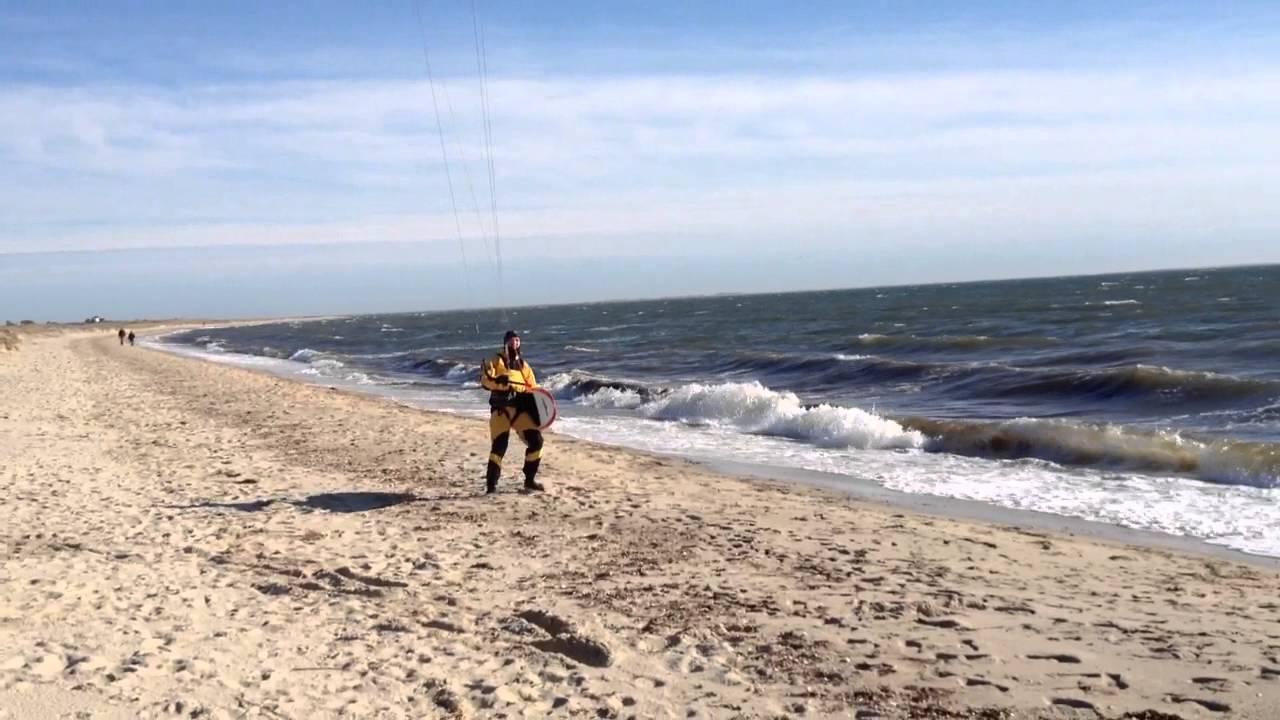 Kite Surfing Hardings Beach Chatham - YouTube