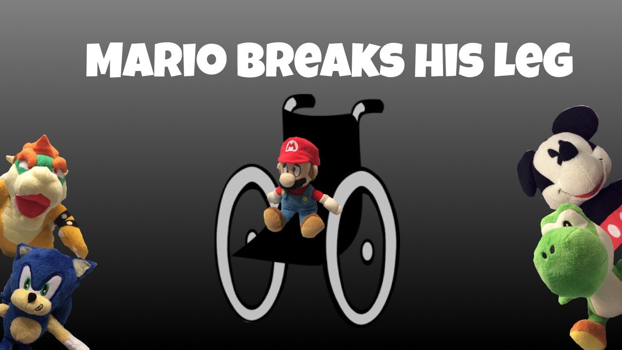 Super Mario plush episode 84 Mario breaks his leg - YouTube