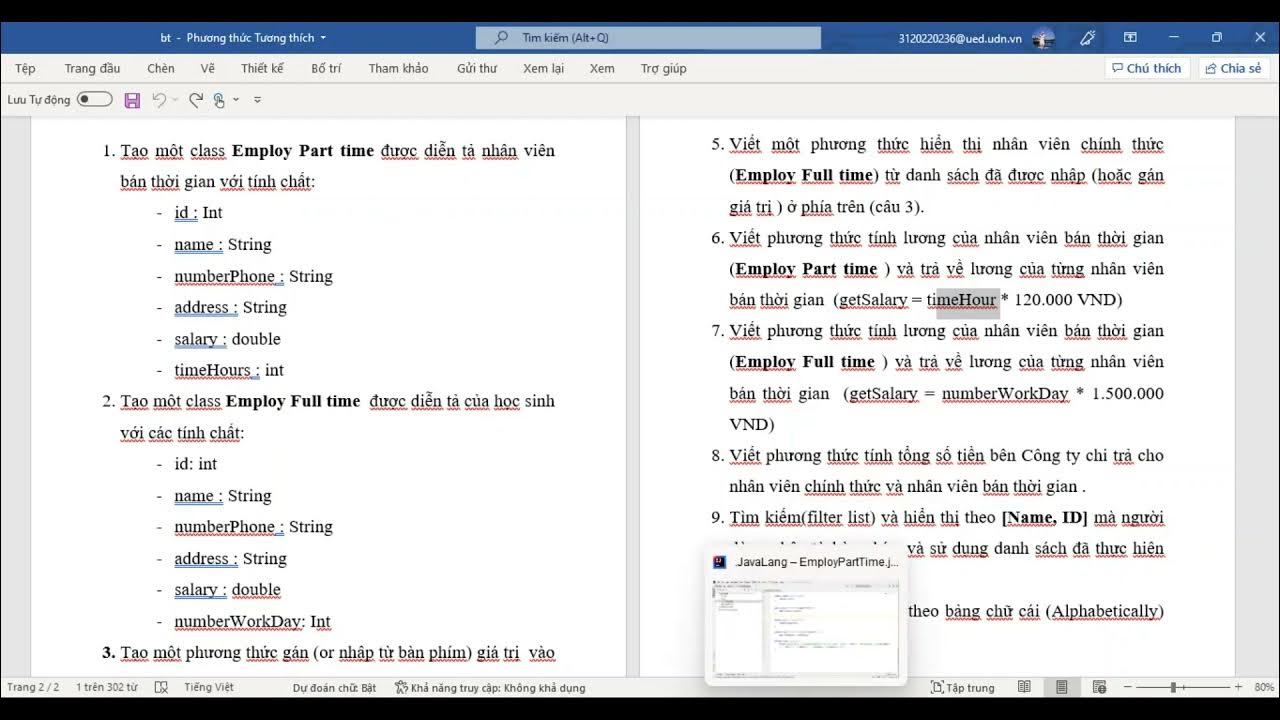 Giải Bài Tập Hướng Đối Tượng (Java oop) - YouTube