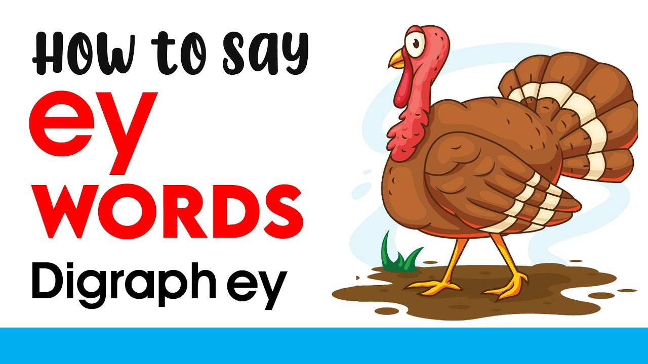 'ey' words | sound of ey letter combination | ey digraph - YouTube