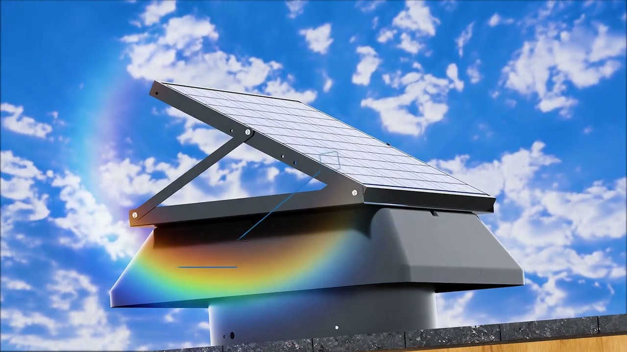 TotallySafe Air QuietCool AFR SLR 40 Roof Mount Solar Attic Fan - YouTube
