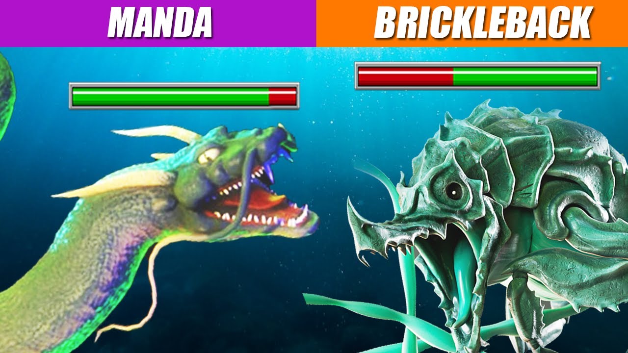 Manda vs Brickleback (Sea Beast) With Healthbar | SPORE - YouTube