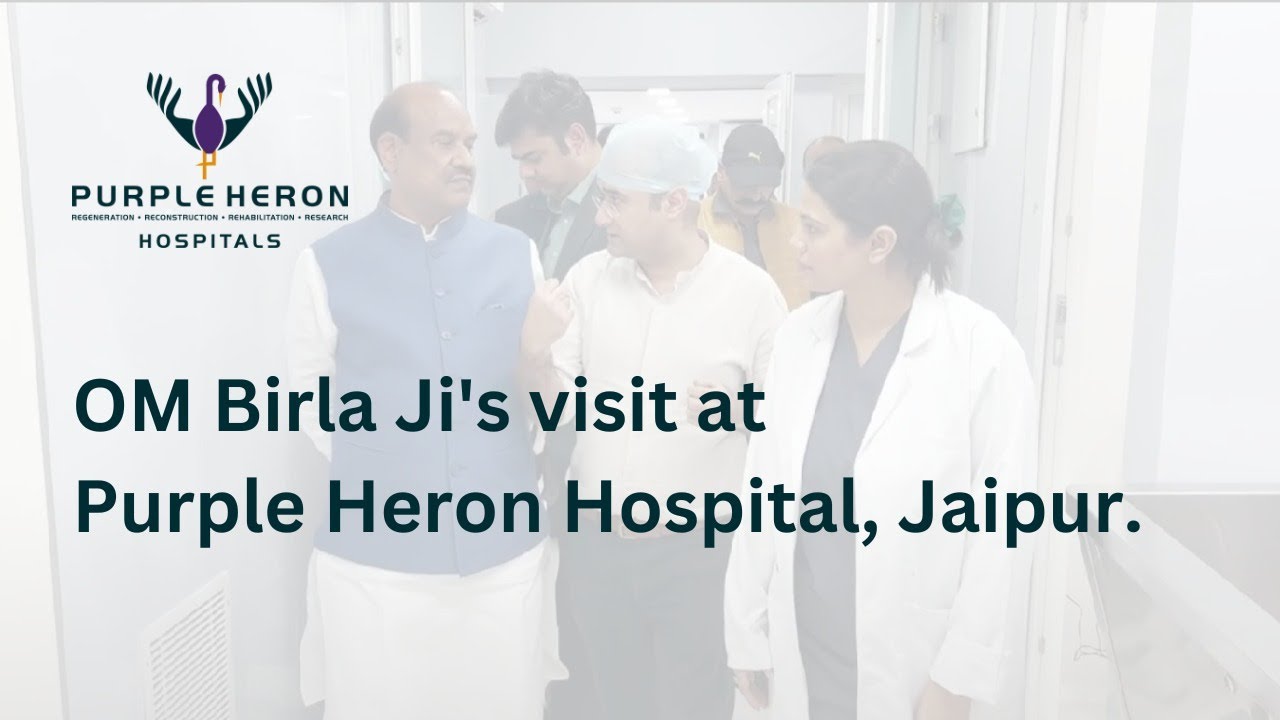 OM Birla Ji's visit at Purple Heron Hospital, Jaipur. - YouTube