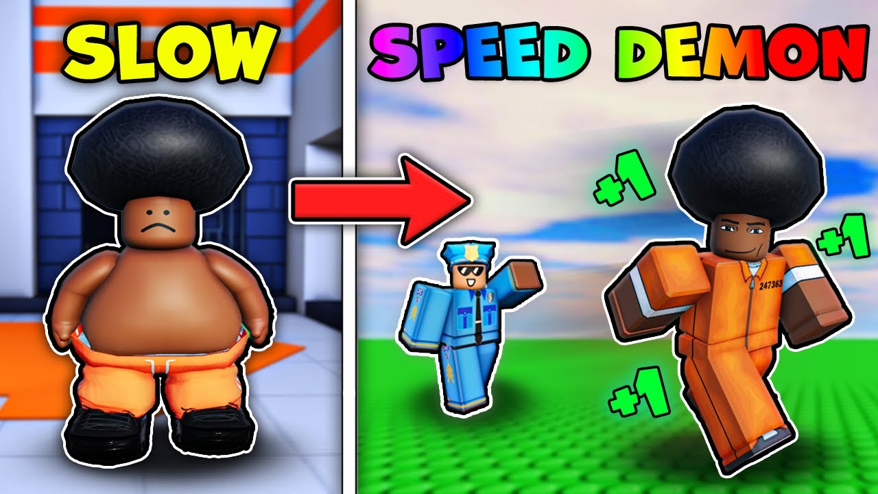 Every Second +1 SPEED To Escape Roblox Prison.. - YouTube