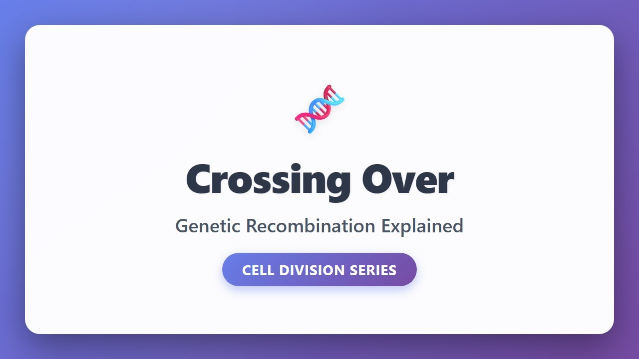 Crossing Over: Genetic Recombination Explained | Cell Division Series ...
