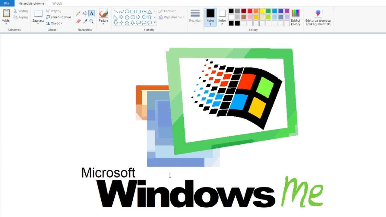 How to Draw Windows Whistler, Windows ME, Windows 8.1 Logo In MS Paint ...