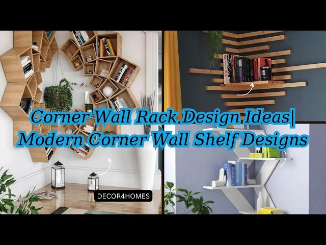 Green Corner Wall Shelf Idea
