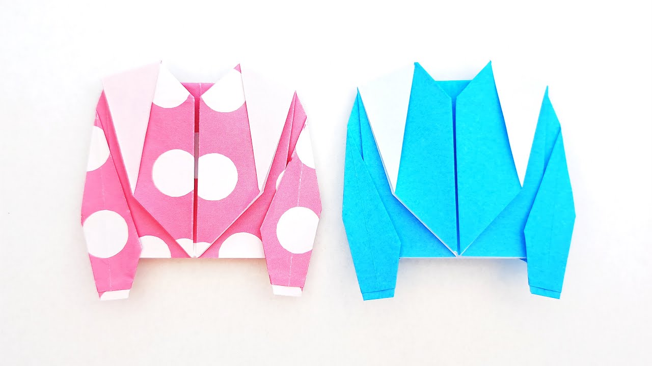 How to make Origami Mini Clothes | DIY Paper Clothes | 摺紙迷你衣服 - YouTube