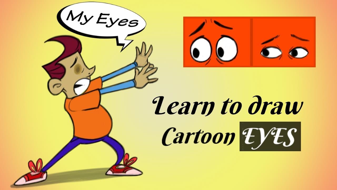 How to draw Cartoon eyes | How to draw appealing cartoon eyes - YouTube