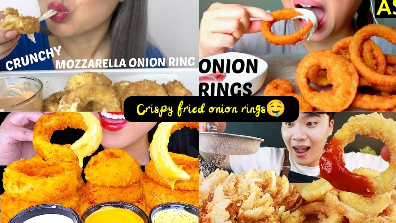 CRISPY FRIED ONION RING MUKBANG COMPILATION |ASMR FRIED ONION RING|CRISPY CRUNCHY MUKBANG ...