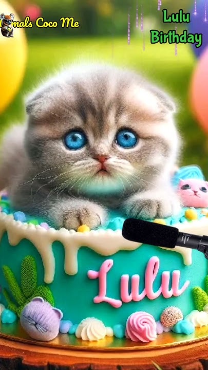 LULU BIRTHDAY | HAPPY BIRTHDAY SONG WITH NAMES | Adorable Cute Cat 😺 #cat #cute #happybirthday ...