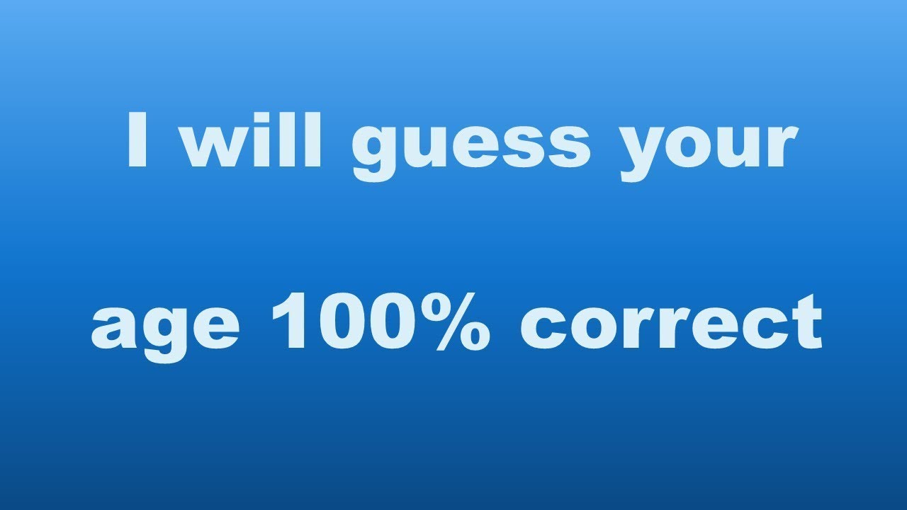This math trick guess your age 100% - YouTube