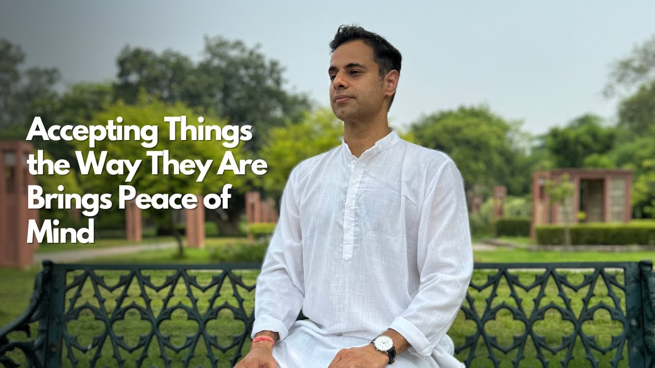 Acceptance of things the way they are is the final understanding that ...