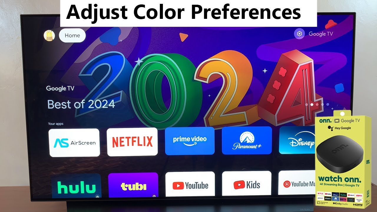 Onn Google TV Streamer : How To Adjust Color Preferences - YouTube