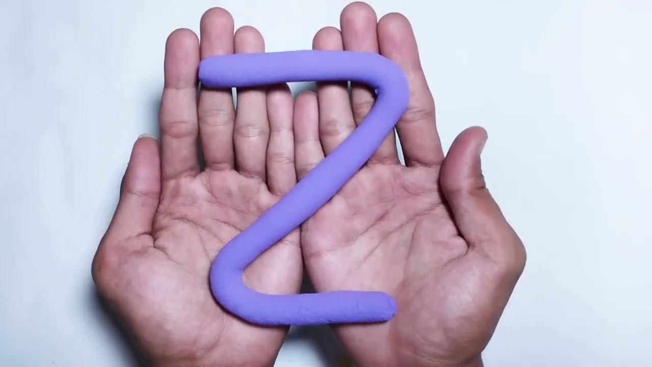 편지 놀이 A Z Abc 문자 A에서 Z까지 그리기 알파벳 A부터 Z까지 색칠하기 보라색 점토로 A부터