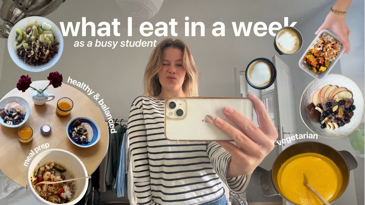 what I eat in a week as a university student | meal prep, healthy ...