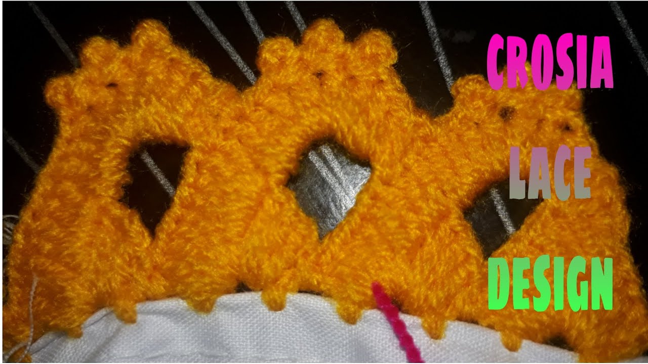 crosia lace design step by step. - YouTube