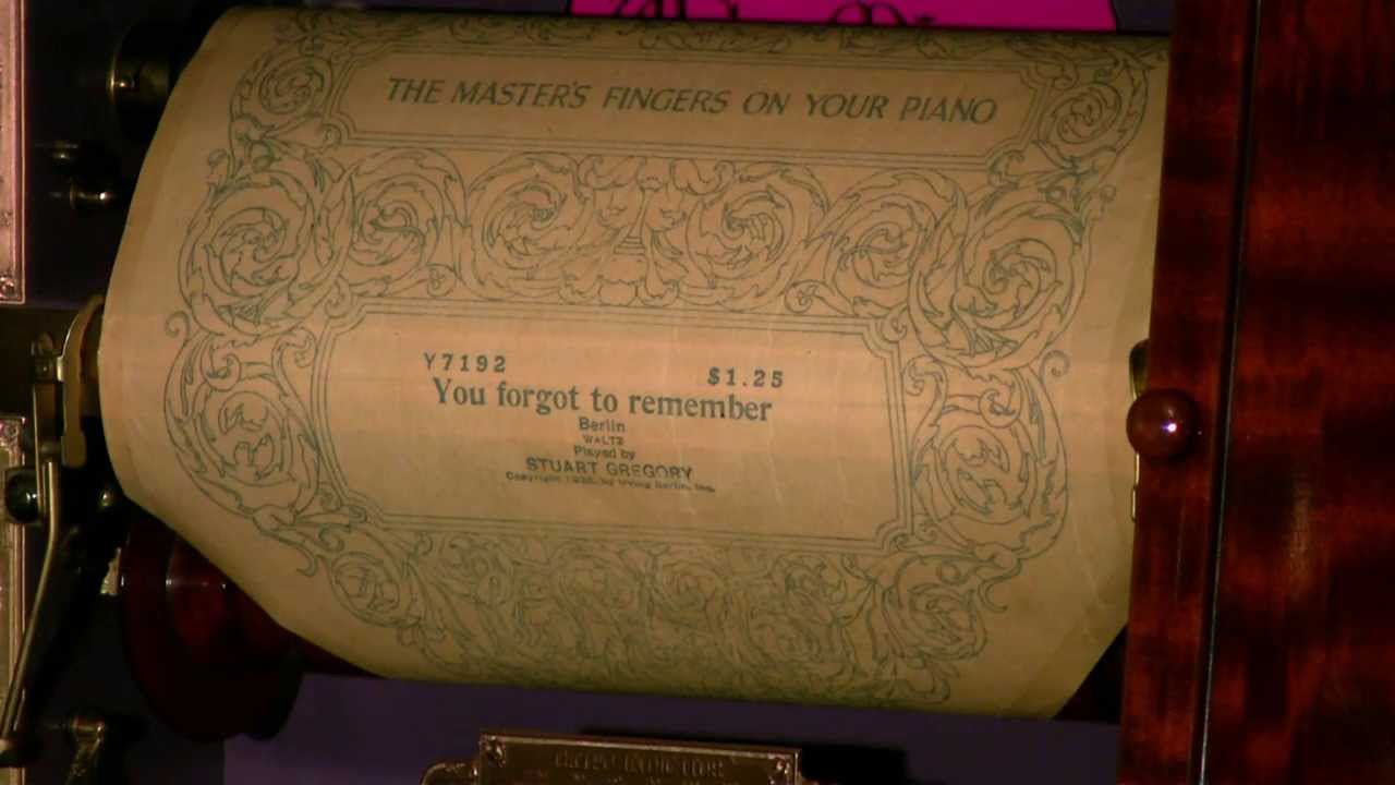 You Forgot To Remember - Gregory - Welte Mignon - YouTube