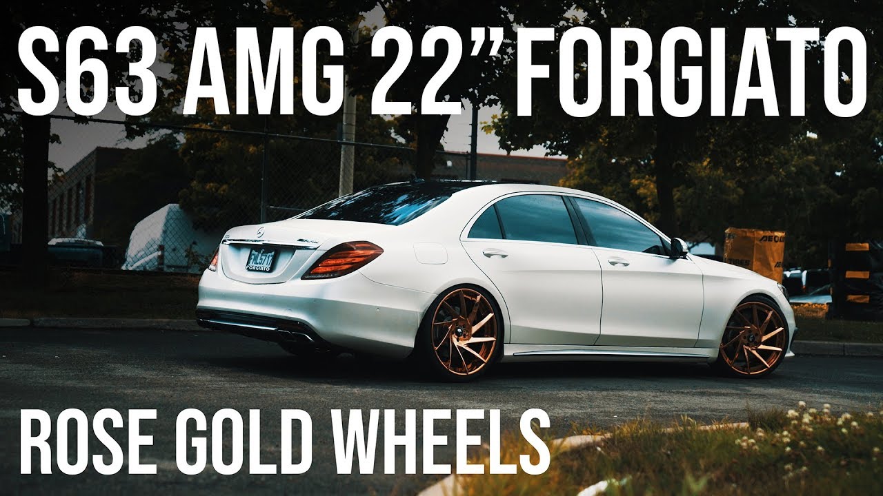 S63 AMG ON 22" ROSE GOLD FORGIATO WHEELS| PREMIERTIRE.CA - YouTube