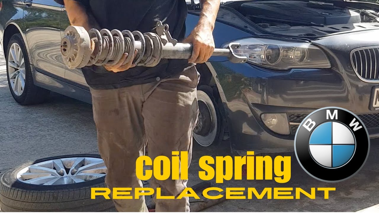 BMW F10 520d Broken Front Coil Spring Replacement | Step-by-Step Guide ...