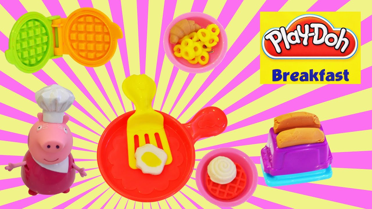 Play doh Breakfast Set Cooking Food by Peppa pig - YouTube