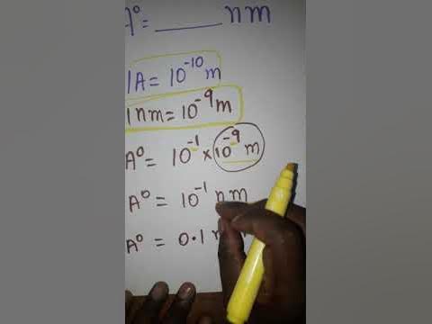 angstrom unit to nanometer - YouTube