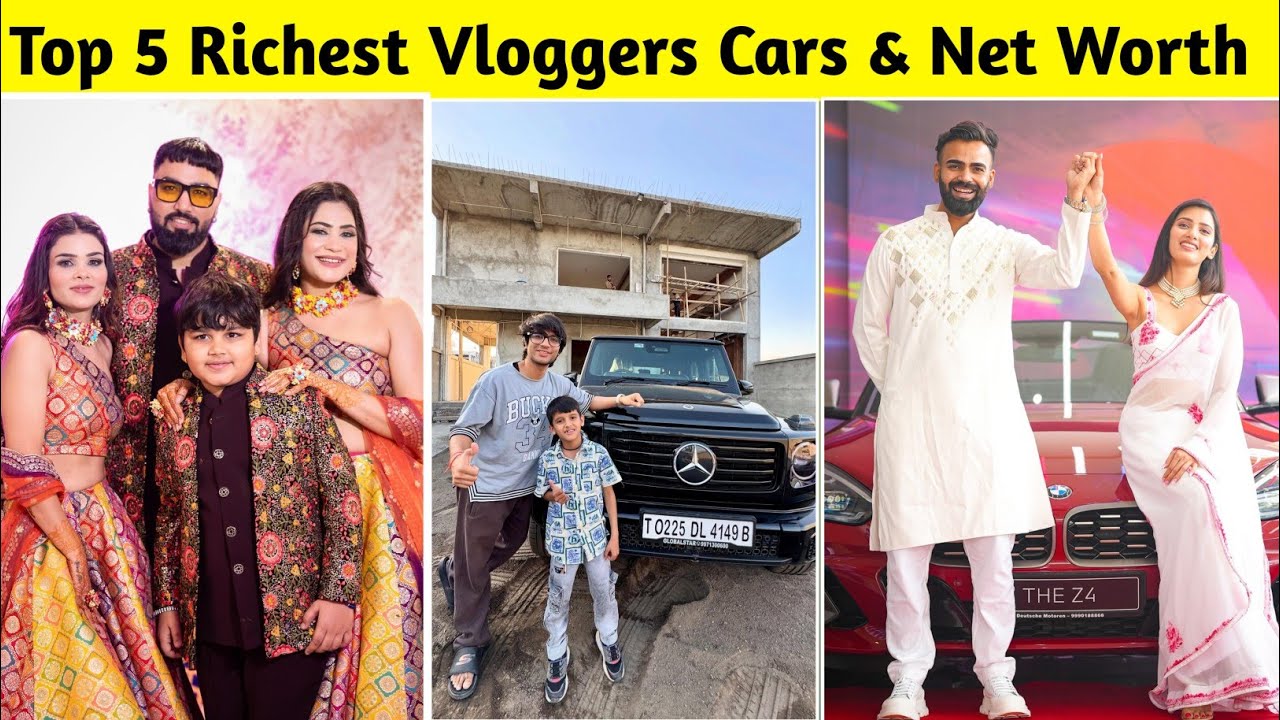 Top 5 Richest Vloggers Car Collection & Net Worth 😱 | Armaan Malik ...